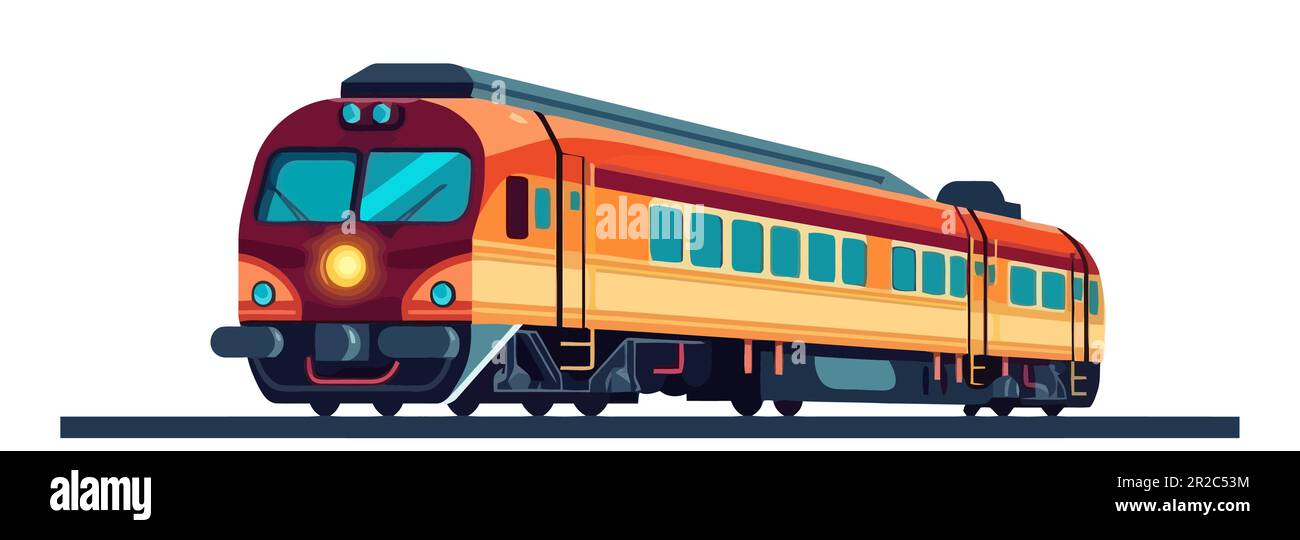 Vector train isolated on white background Stock Vector Image & Art - Alamy