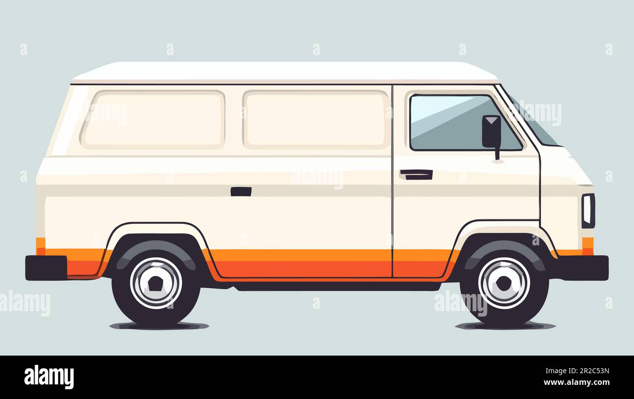 Van flat vector illustration isolated on white background Stock Vector ...