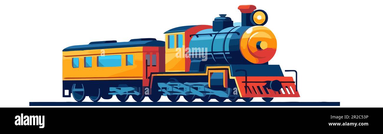Vector train isolated on white background Stock Vector Image & Art - Alamy