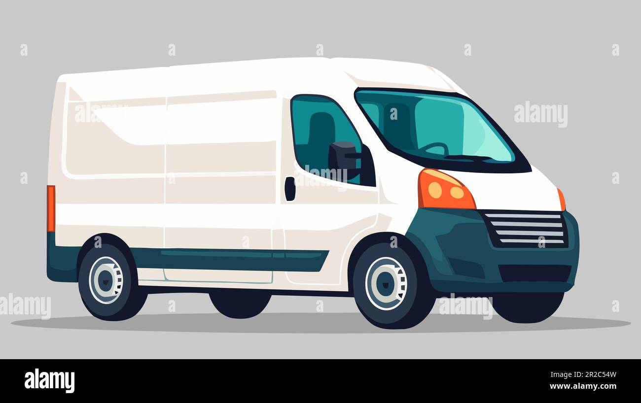 Van flat vector illustration isolated on white background Stock Vector ...