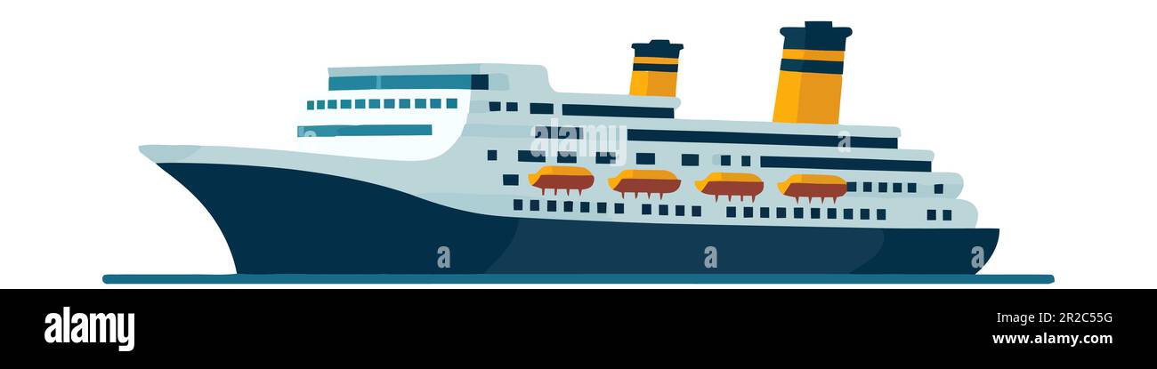 Vector ship illustration isolated on white background Stock Vector ...