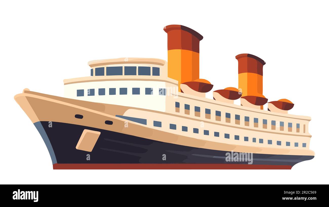 Vector ship illustration isolated on white background Stock Vector ...