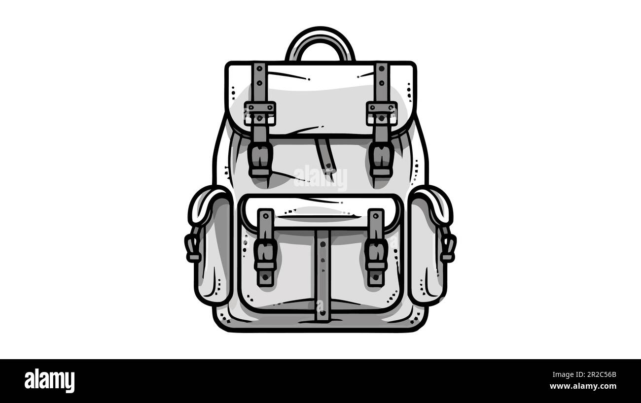 Vector backpack for travel icon, logo isolated on white background ...