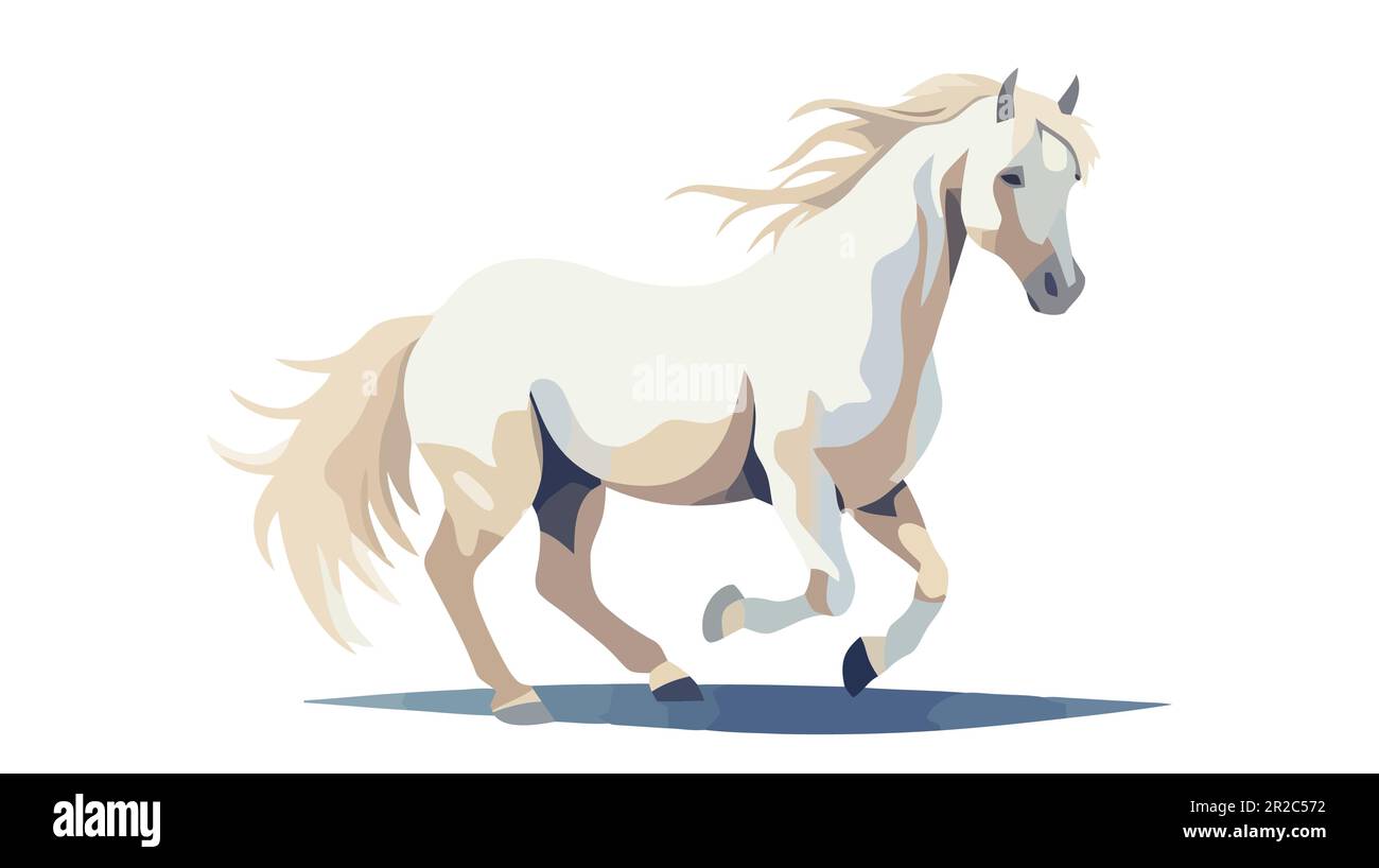 White horse vector illustratoin on white background Stock Vector Image ...