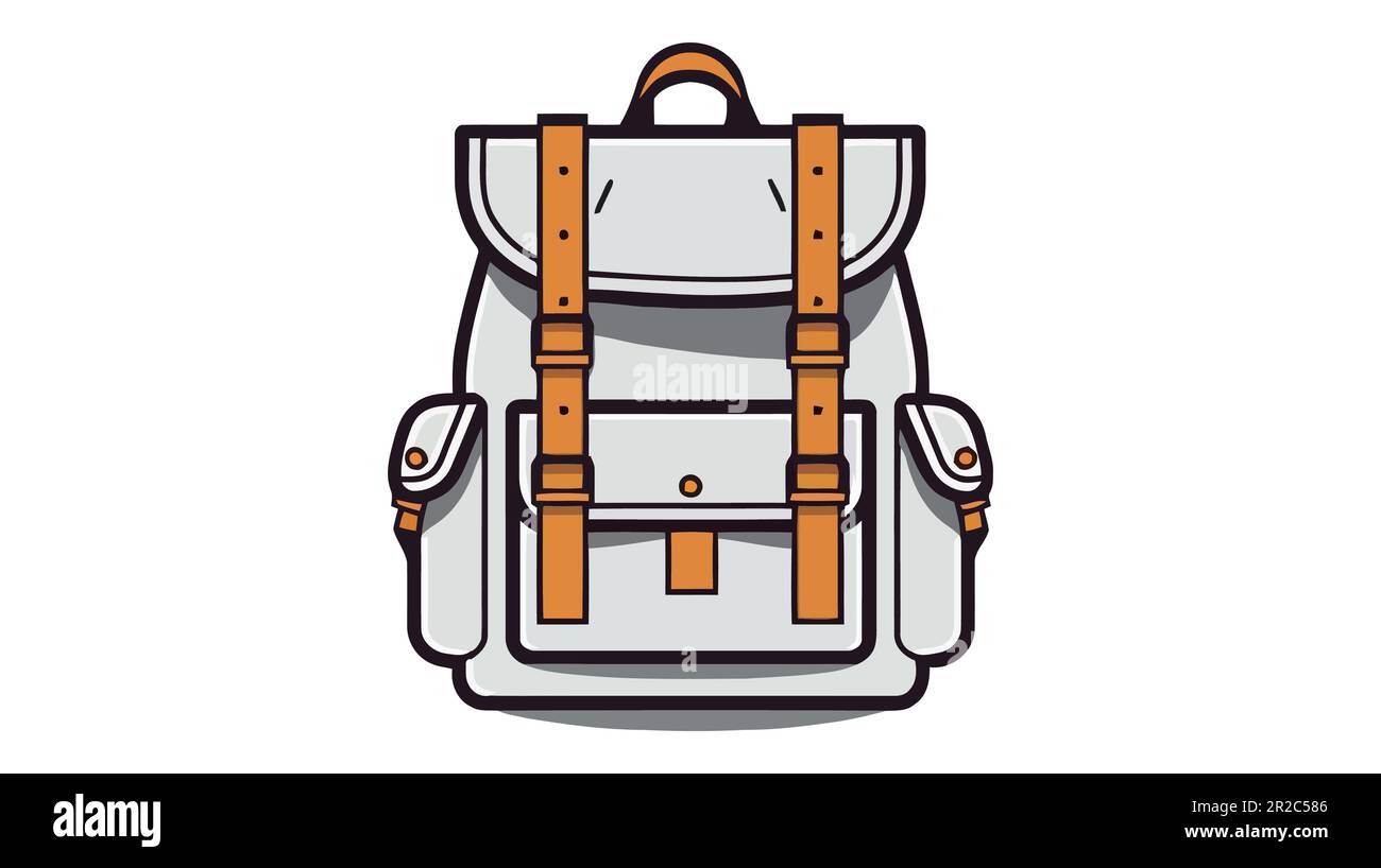 Vector backpack for travel icon, logo isolated on white background ...