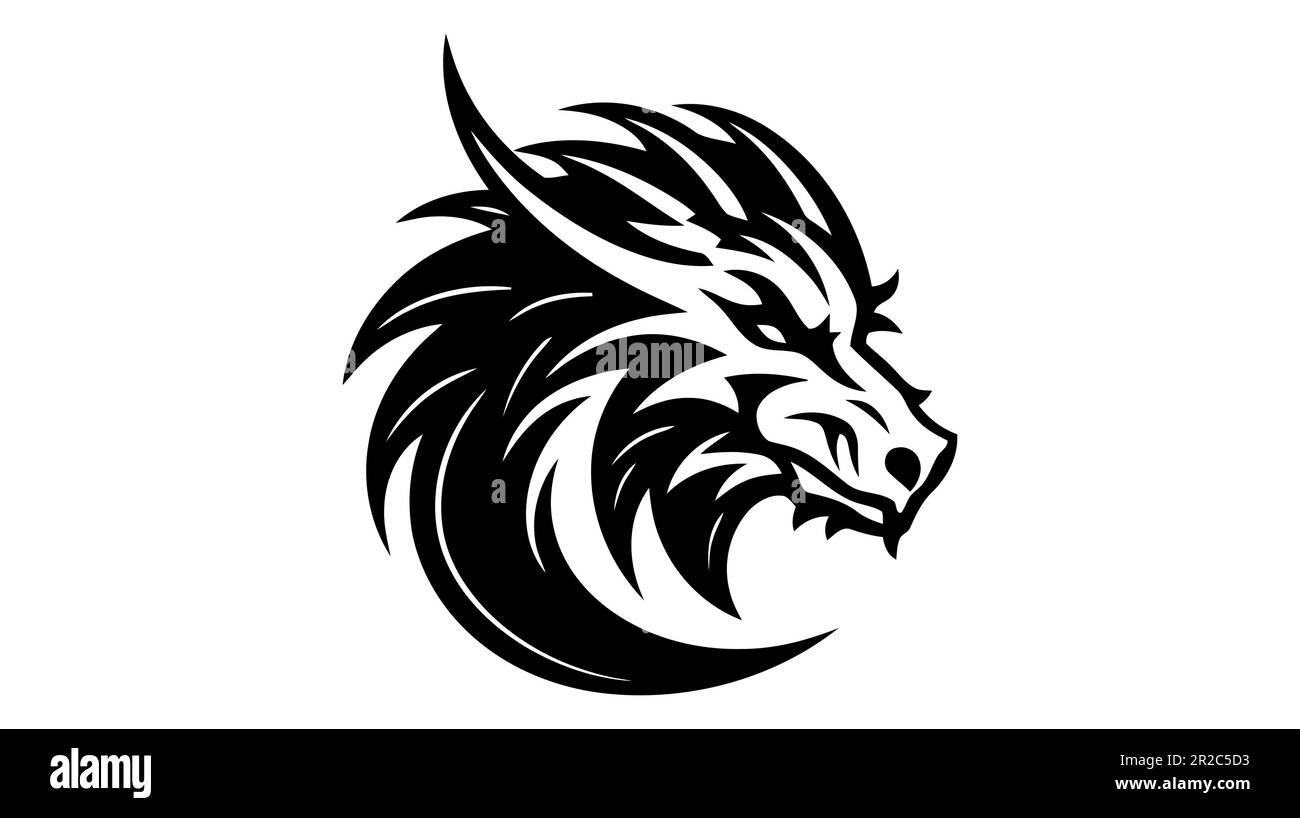 Dragon vector icon illustration design. Vector logo on white background ...