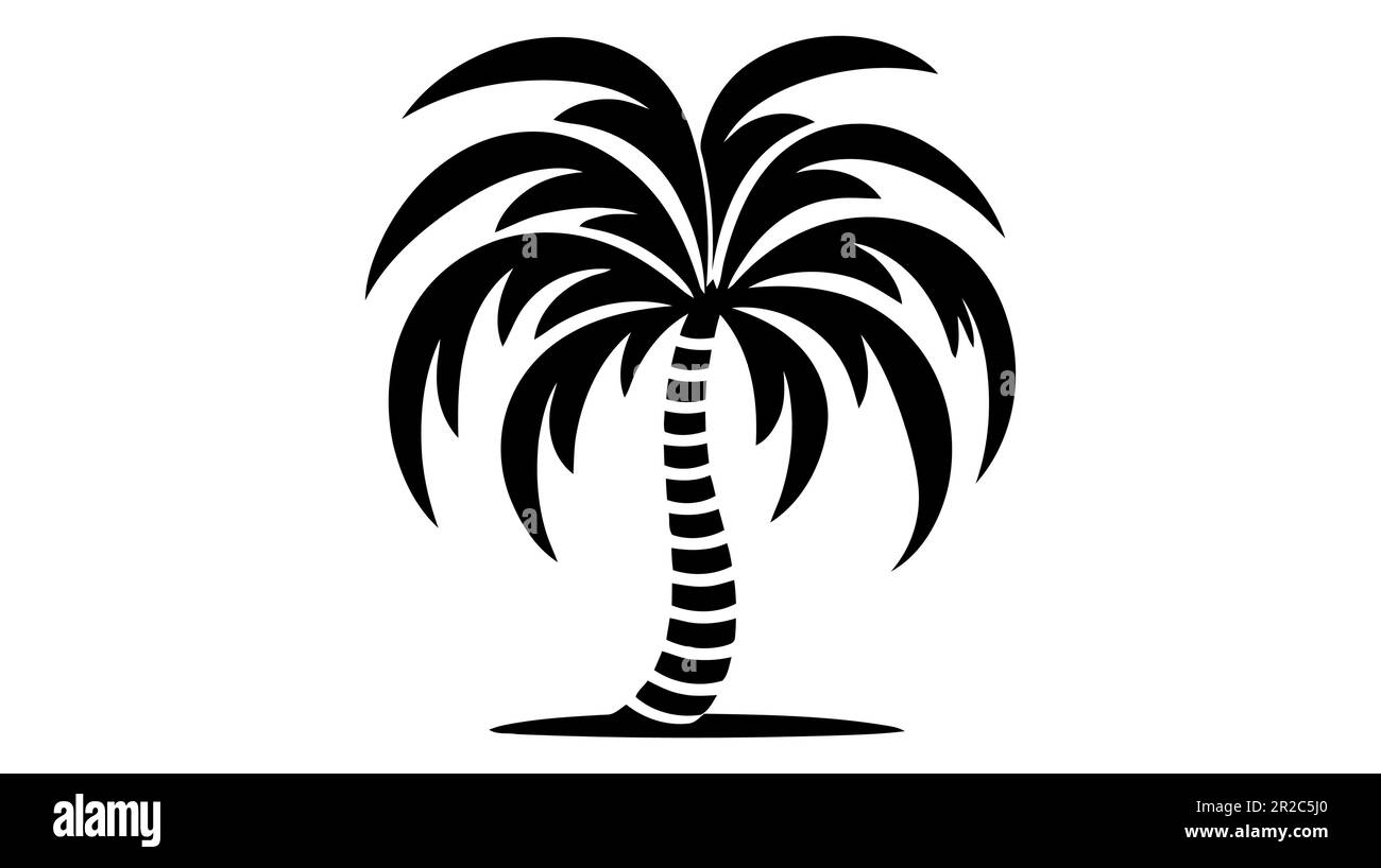 Vector palm tree gold elegant logo vector, coconut tree tropical beach ...