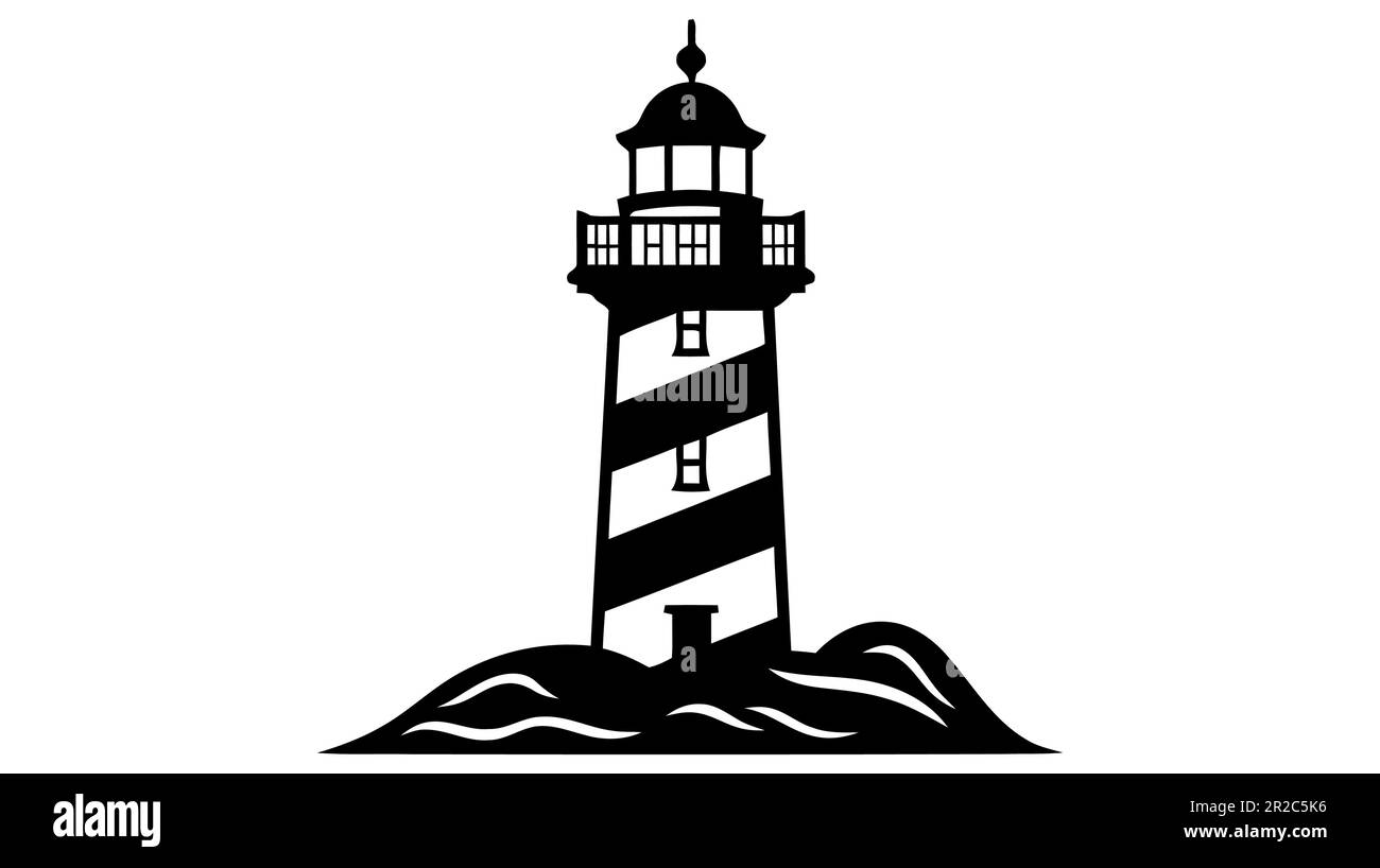 Lighthouse logo template. Building of lighthouse logo vector Stock ...