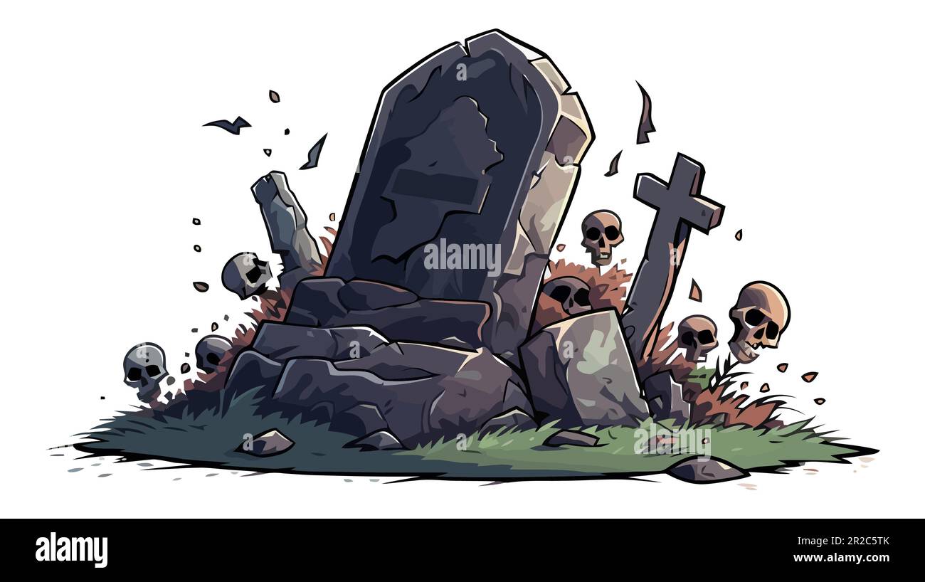 RIP gravestone isolated. Illustration Halloween tombstone. Grave ...
