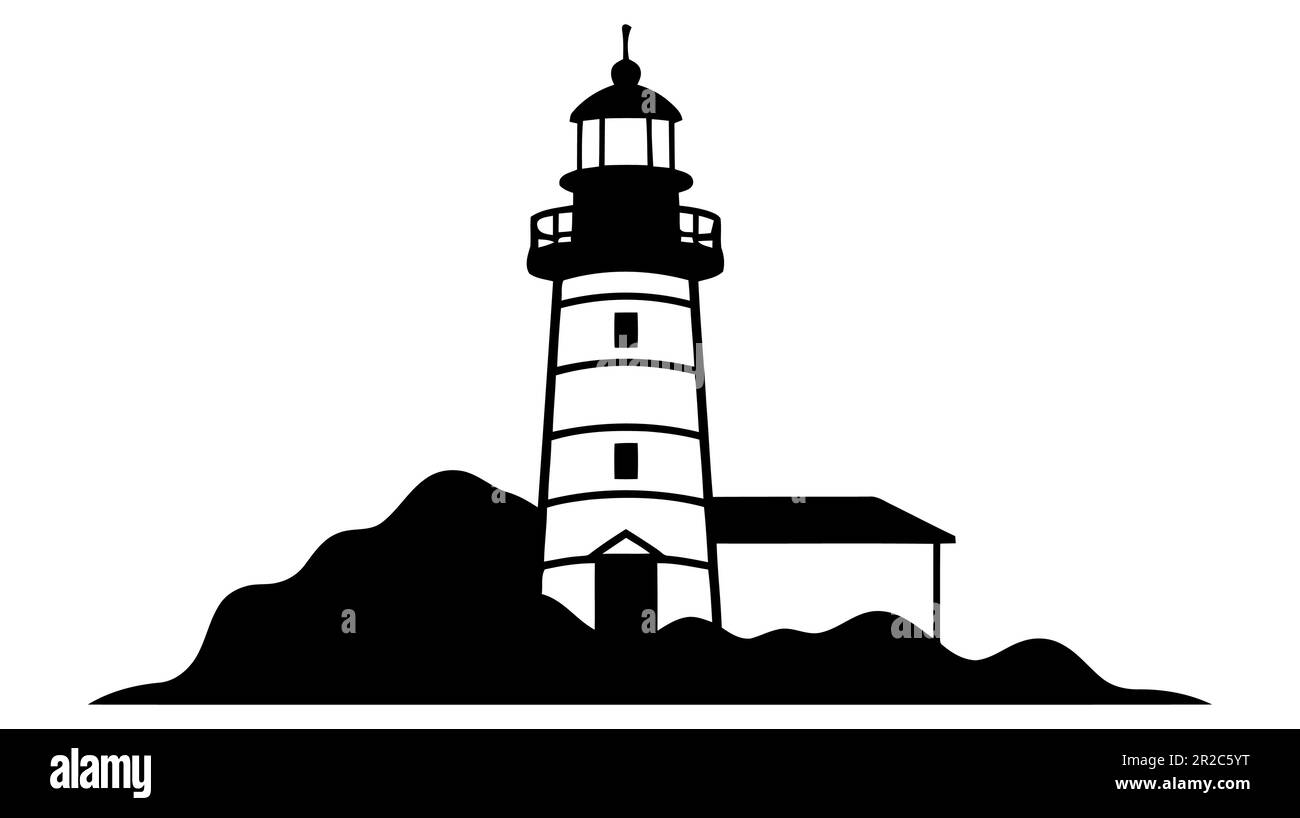 Lighthouse logo template. Building of lighthouse logo vector Stock ...