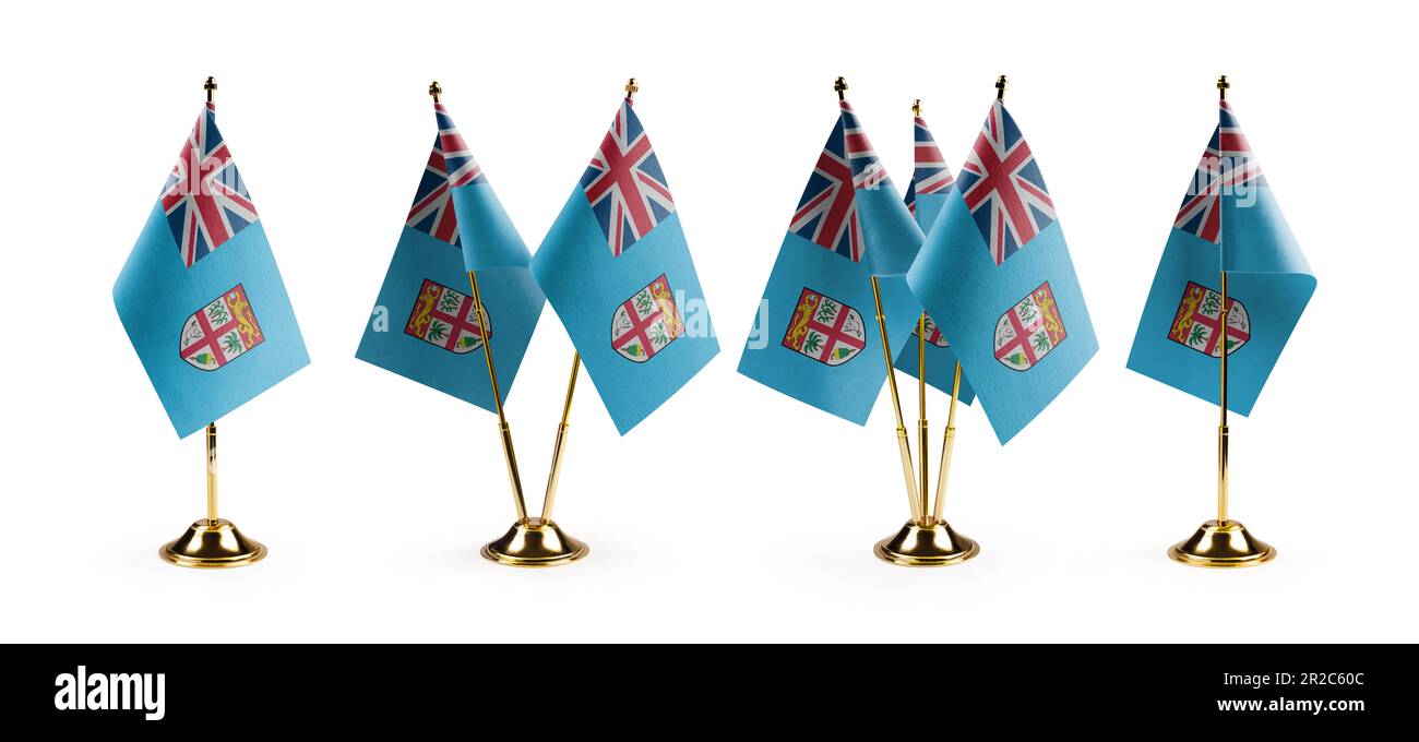 Small national flags of the Fiji on a white background Stock Photo - Alamy