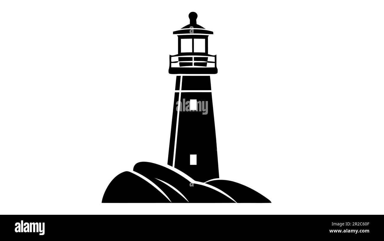 Lighthouse logo template. Building of lighthouse logo vector Stock ...