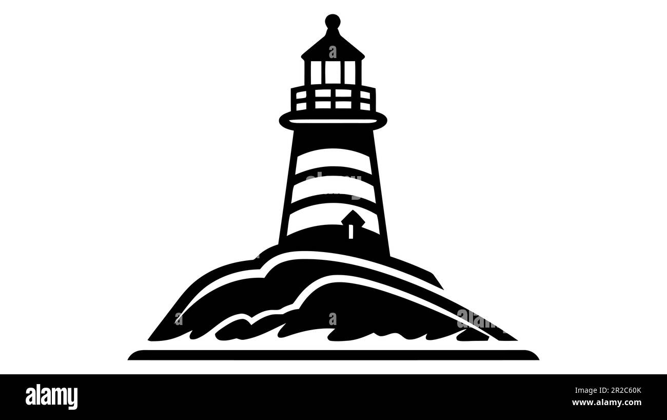 Lighthouse logo template. Building of lighthouse logo vector Stock ...