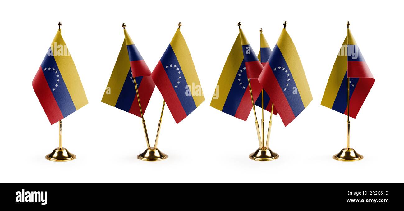 Small national flags of the Venezuela on a white background Stock Photo ...