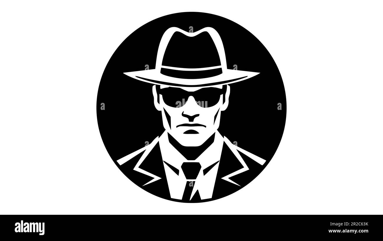 Spy detective design template. Criminal internet hacker logo ... Spy detective design template. Criminal internet hacker logo ...