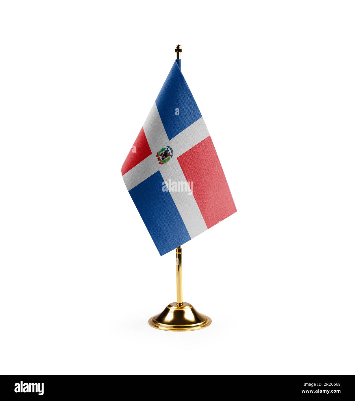 Small national flag of the Dominicana on a white background Stock Photo ...
