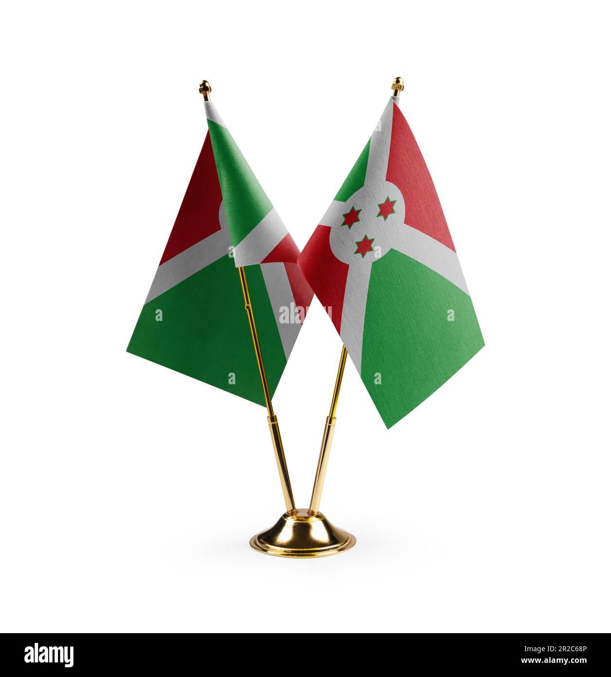 Small national flags of the Burundi on a white background Stock Photo ...