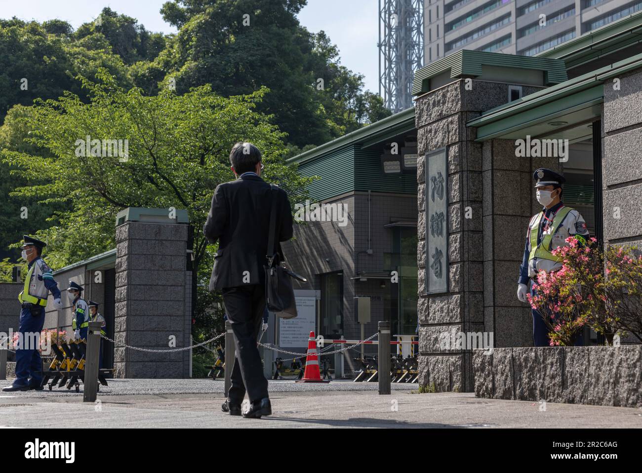 Tokyo, Japan. 18th May, 2023. Man walks in front of the main gate of ...