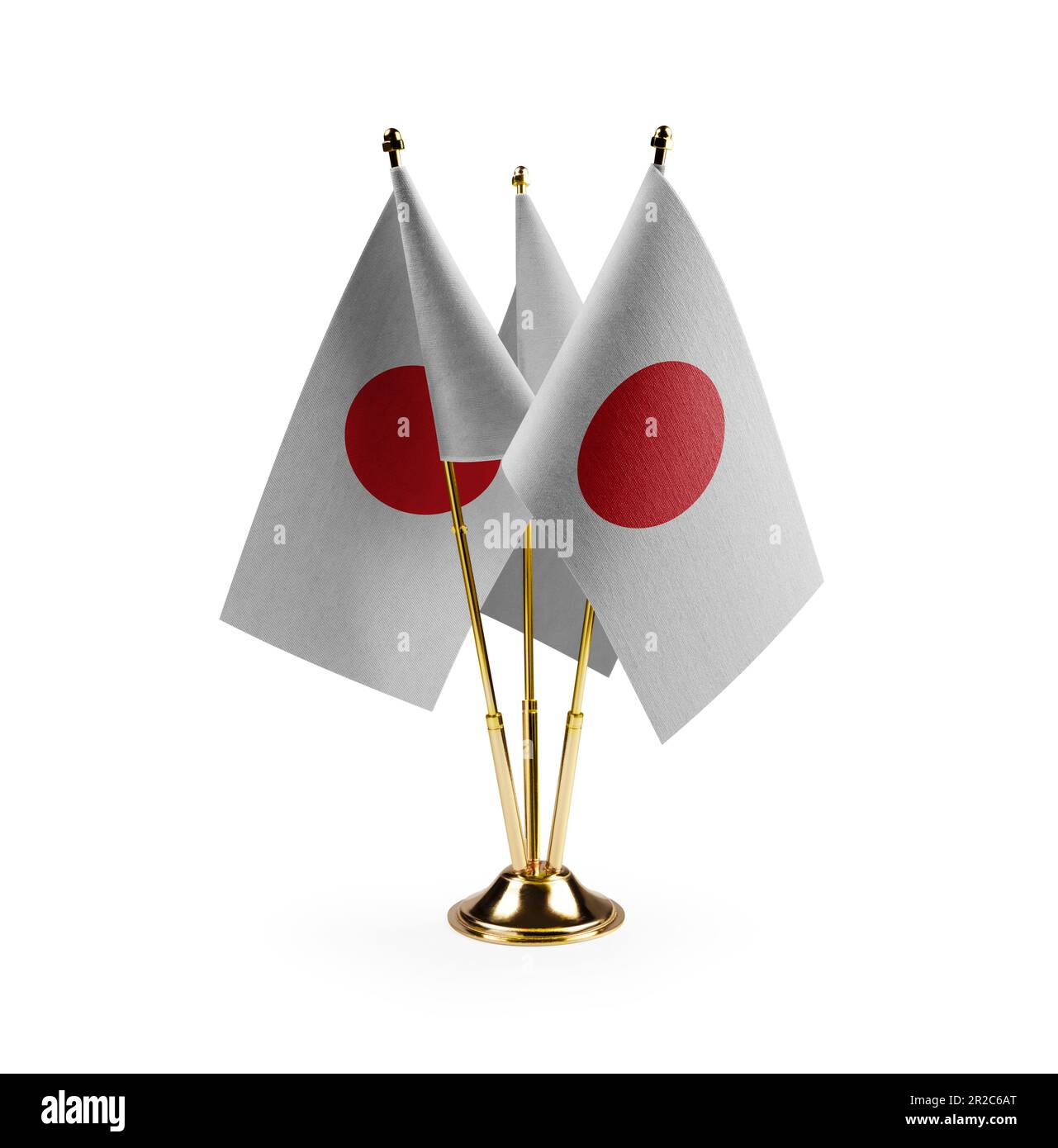Small national flags of the Japan on a white background Stock Photo - Alamy