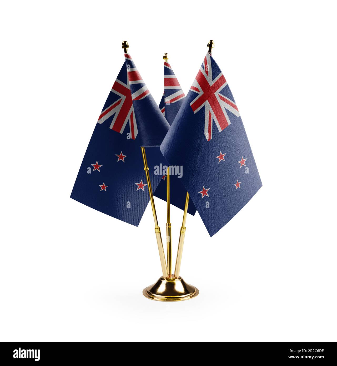 Small national flags of the New Zealand on a white background Stock ...