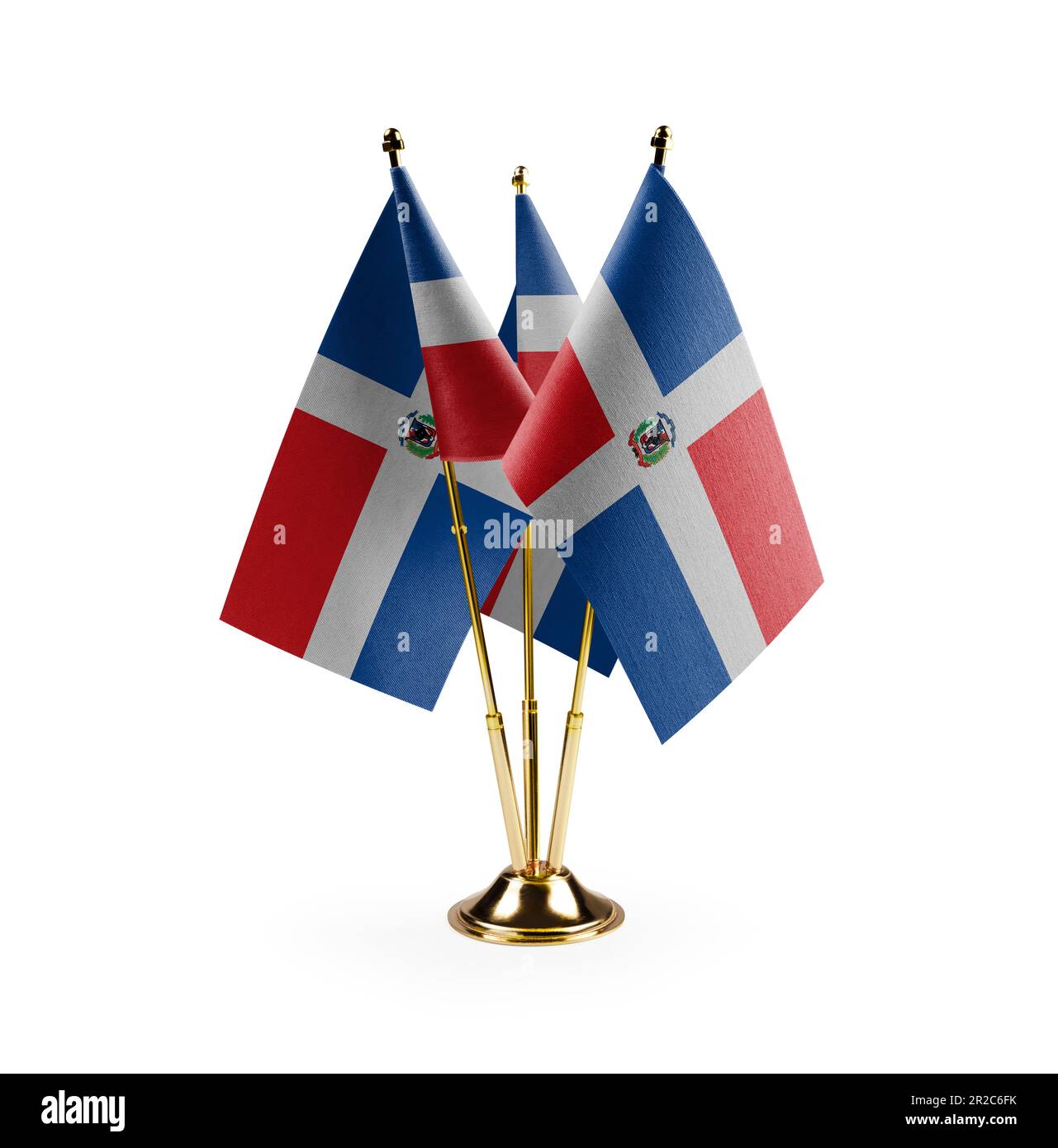 Small national flags of the Dominicana on a white background Stock ...