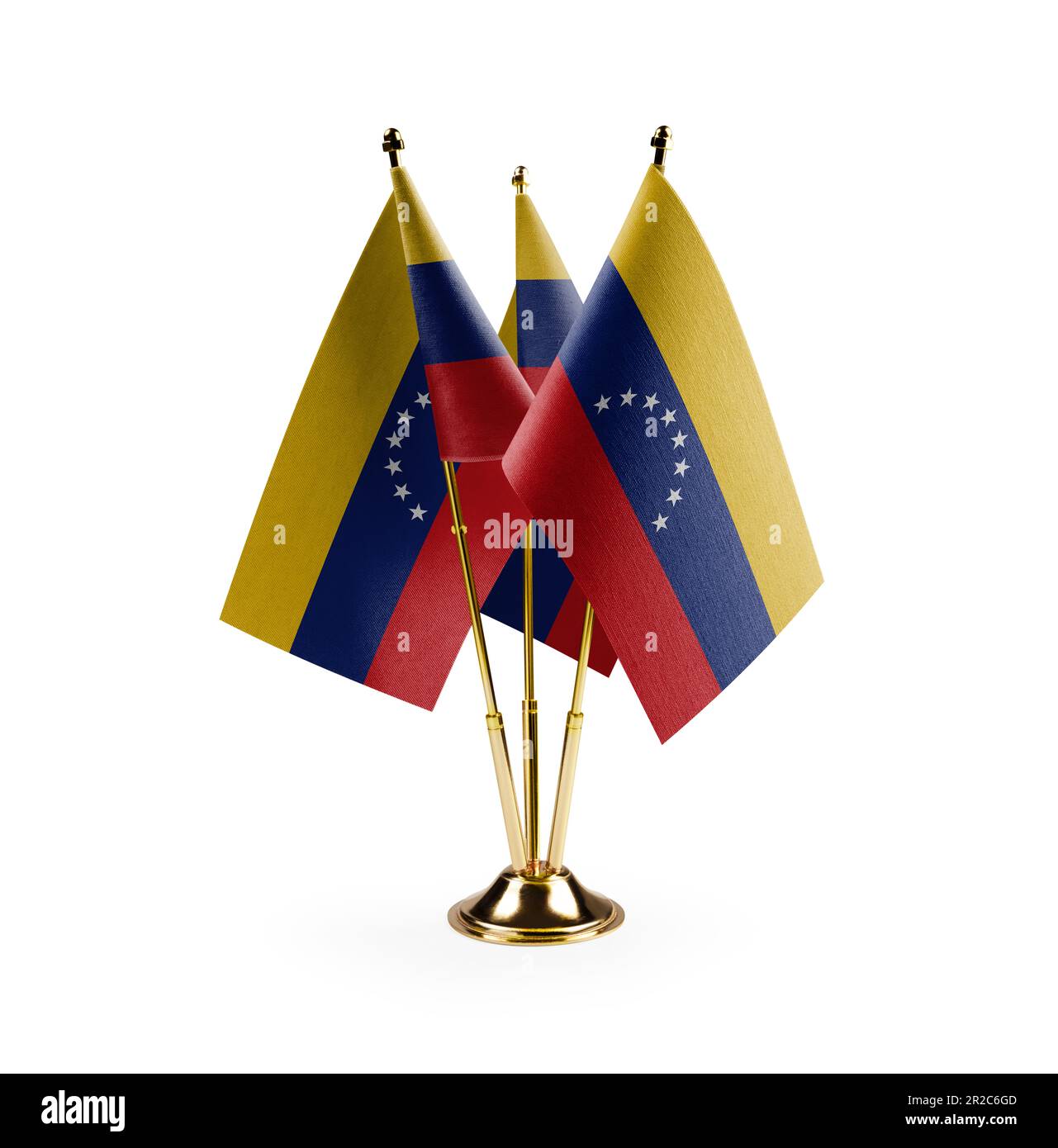 Small national flags of the Venezuela on a white background Stock Photo ...
