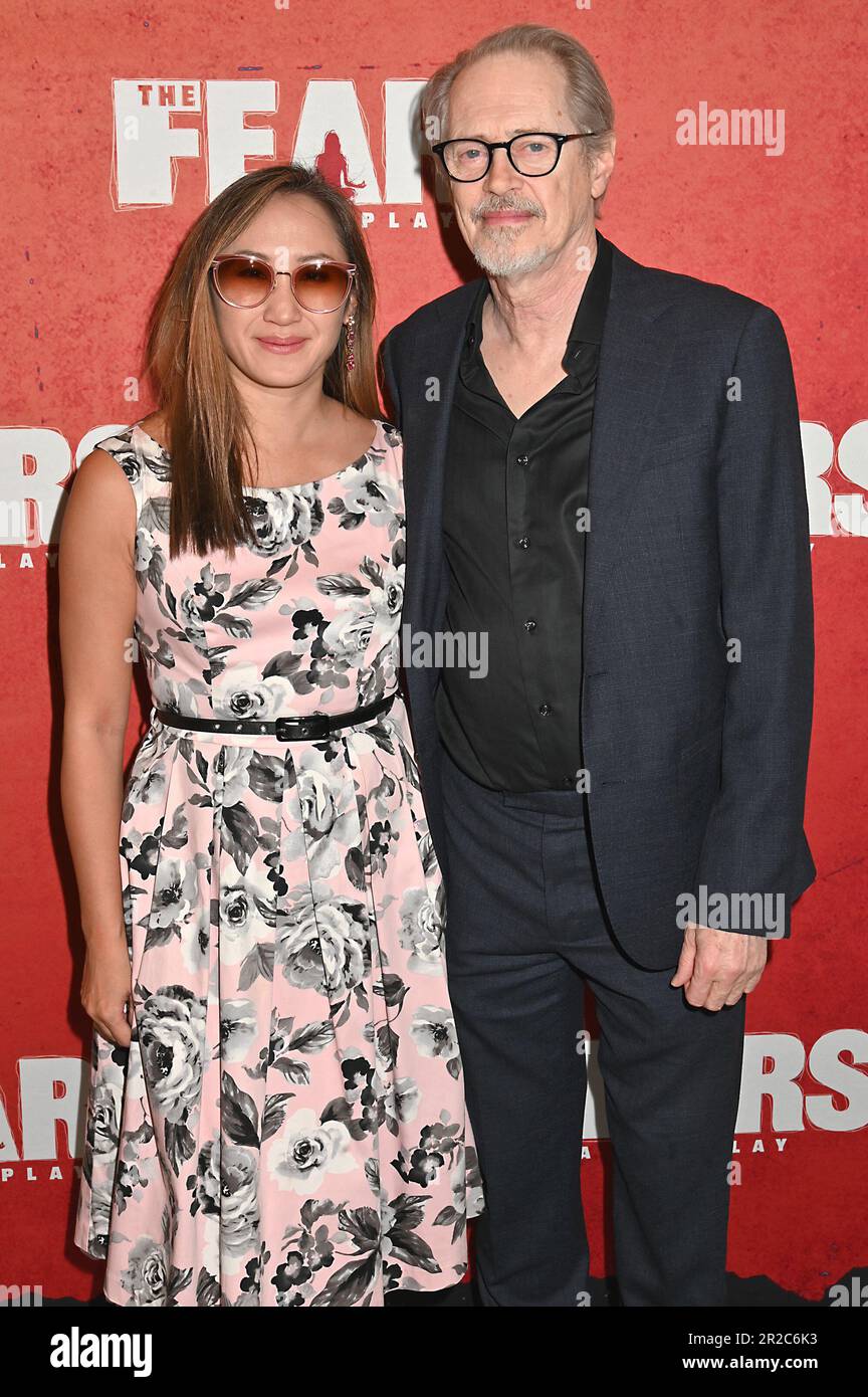 Steve Buscemi and girlfriend Karen Ho attend "The Fears" Off Broadway ...
