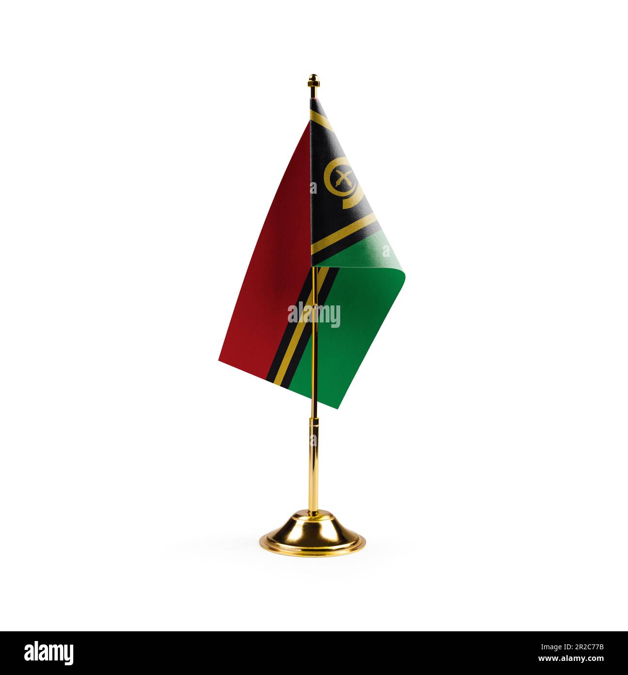 Small national flag of the Vanuatu on a white background Stock Photo ...