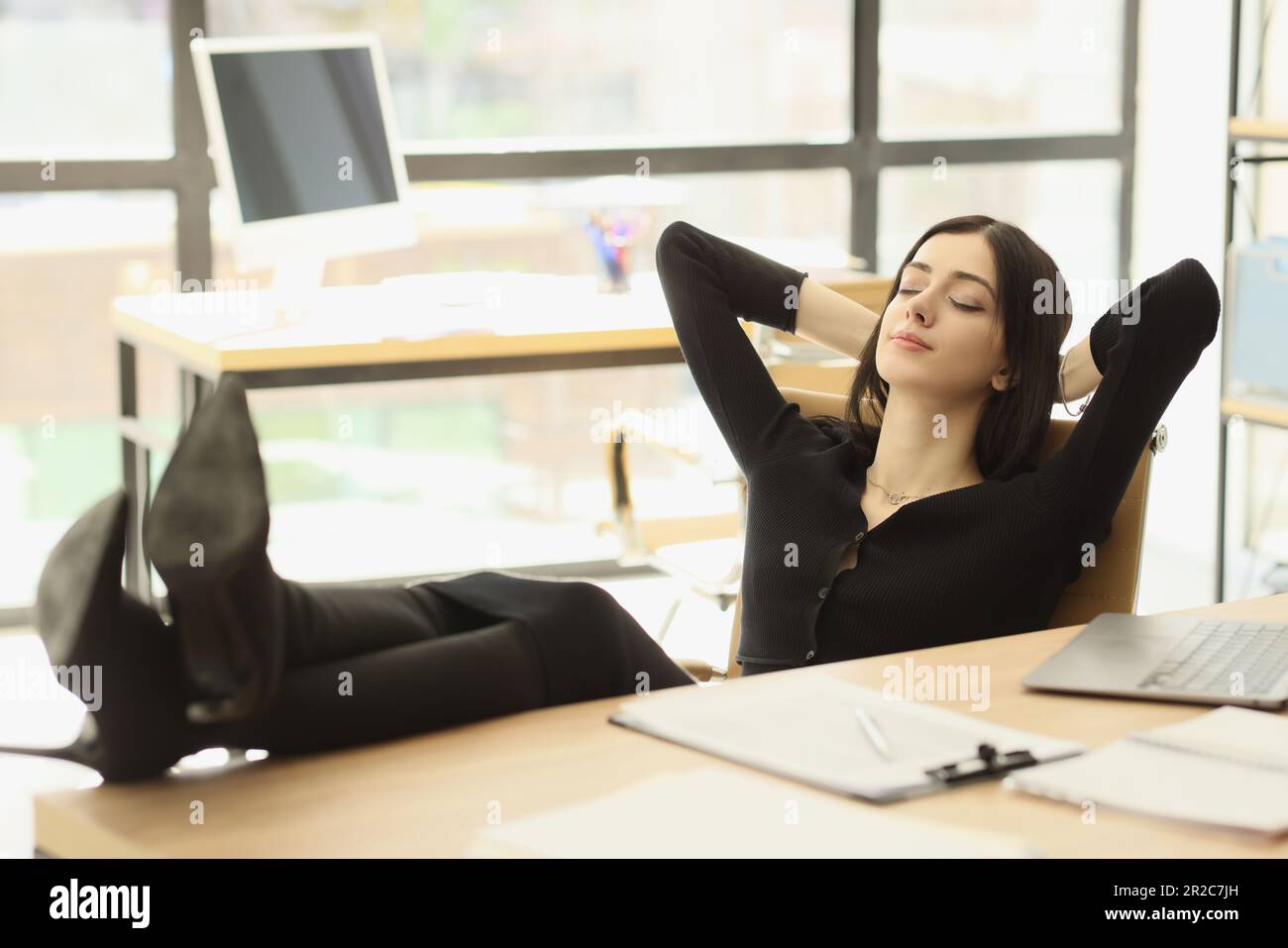 Relaxed young businessman workplace hi-res stock photography and images ...