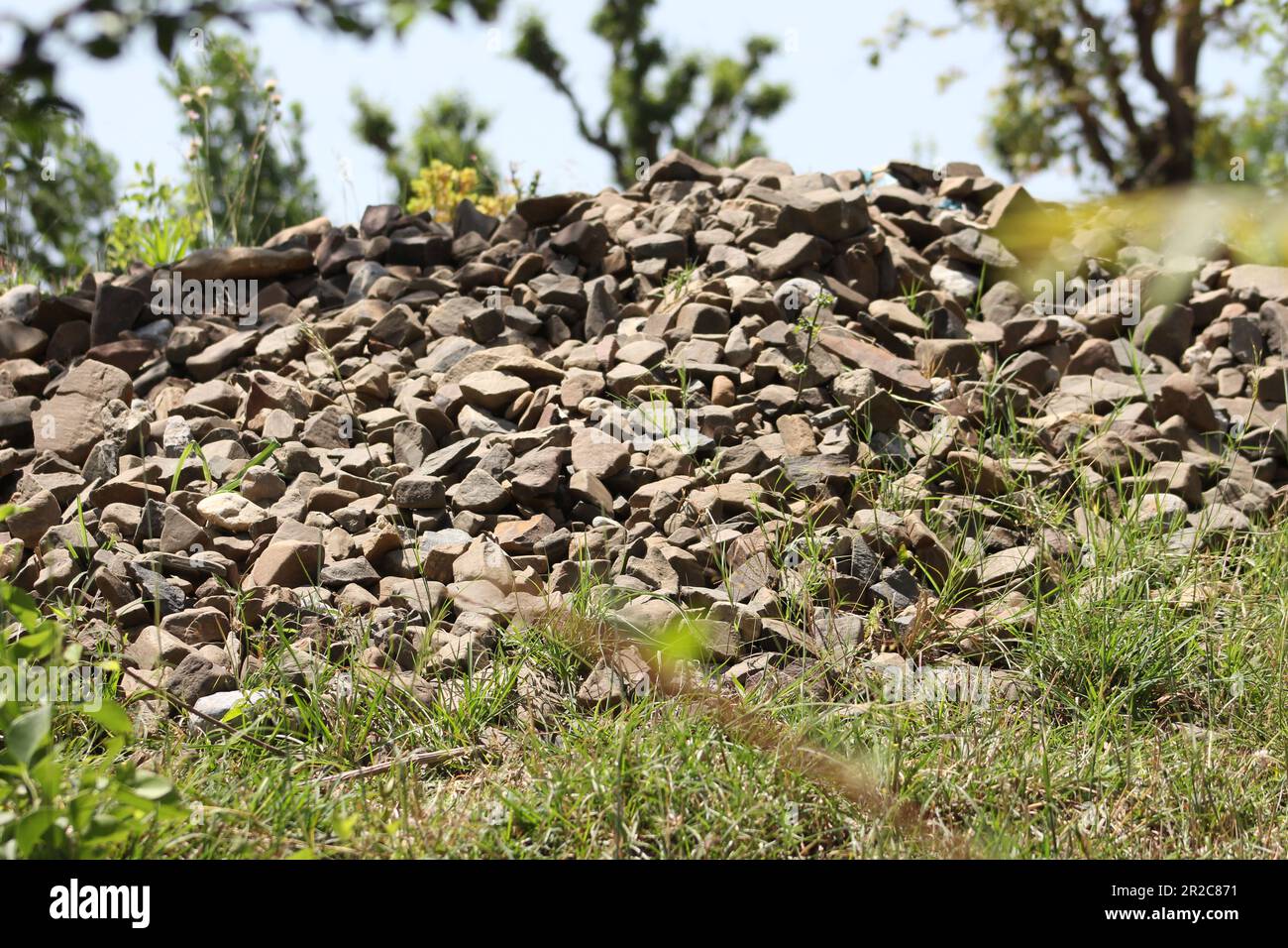boundaries stone in nature Stock Photo - Alamy
