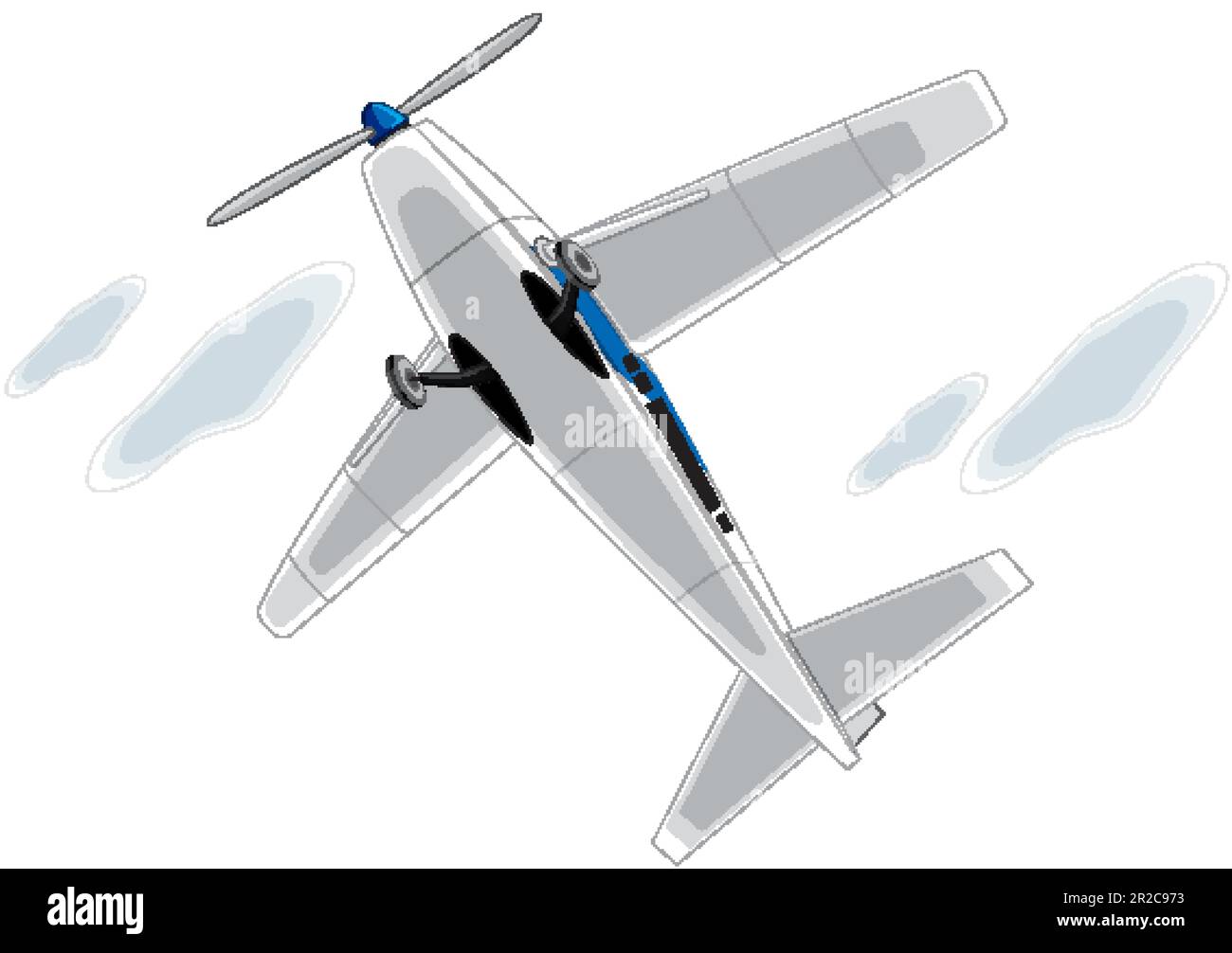 Perspective of a Plane from Below illustration Stock Vector Image & Art ...