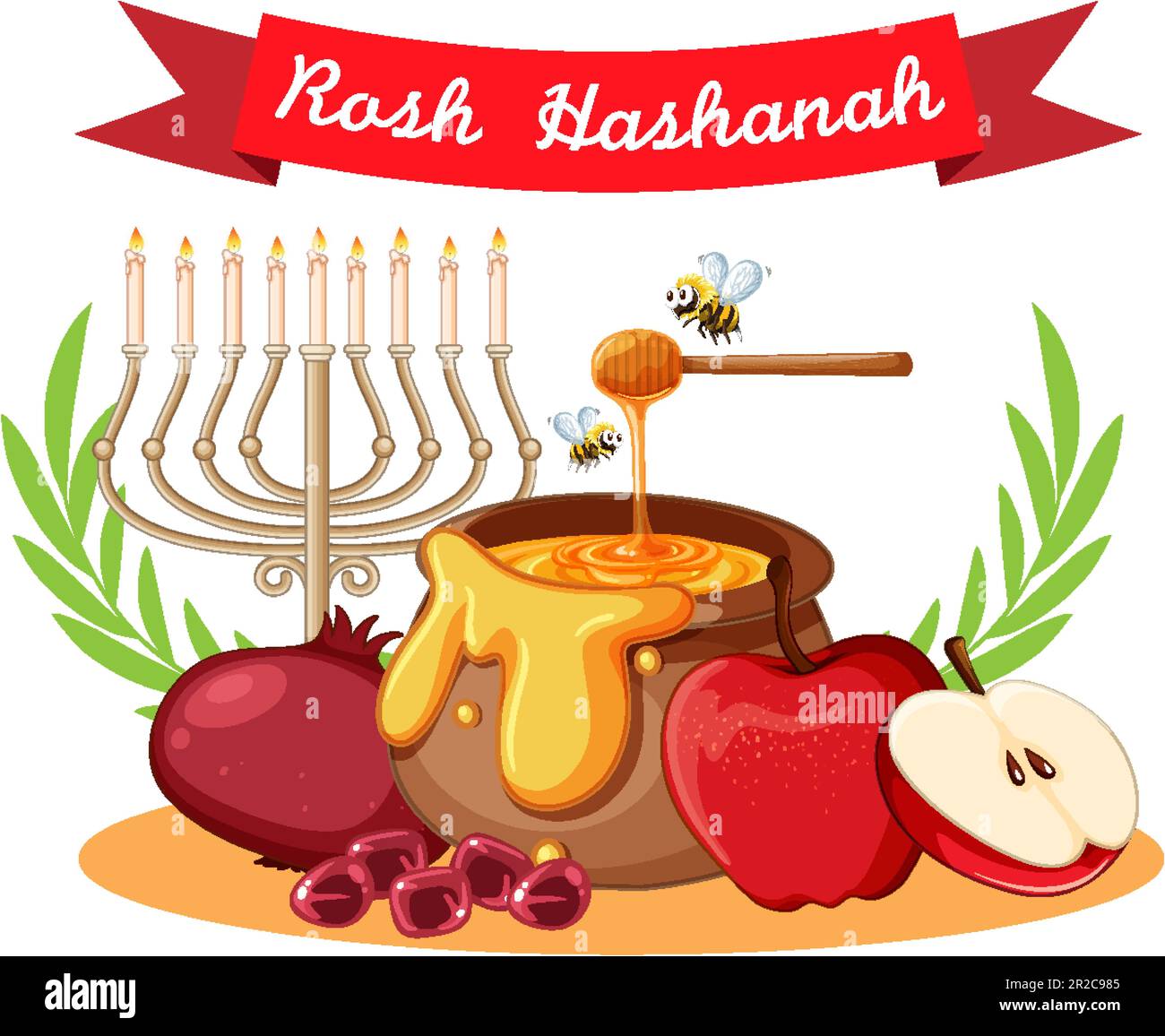 Rosh Hashanah Banner Design illustration Stock Vector Image & Art - Alamy