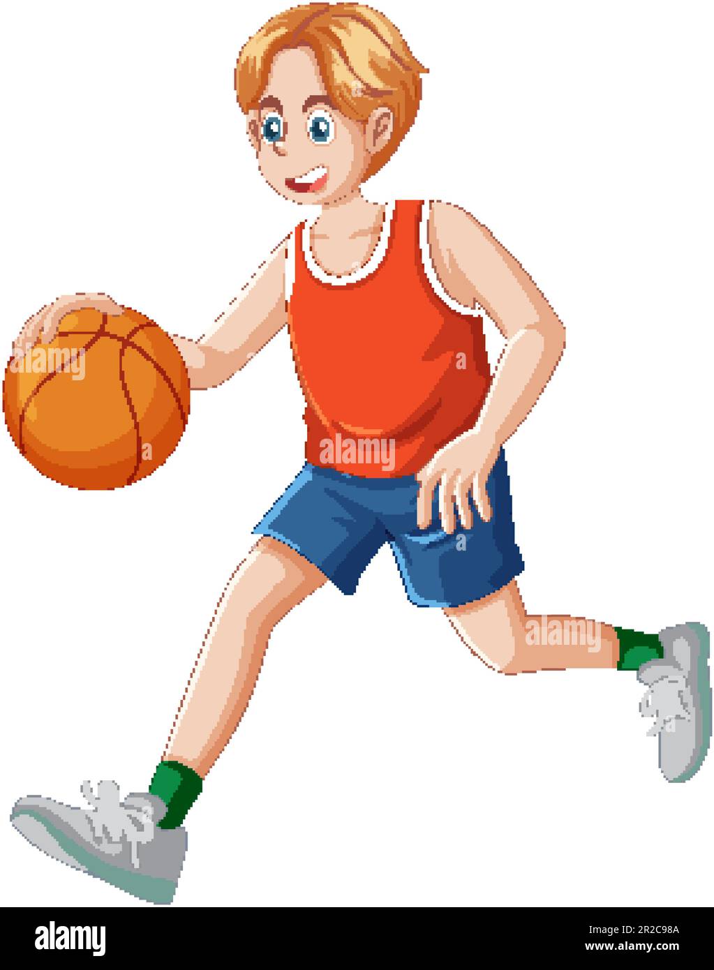 Teen Boy Playing Basketball illustration Stock Vector Image & Art - Alamy
