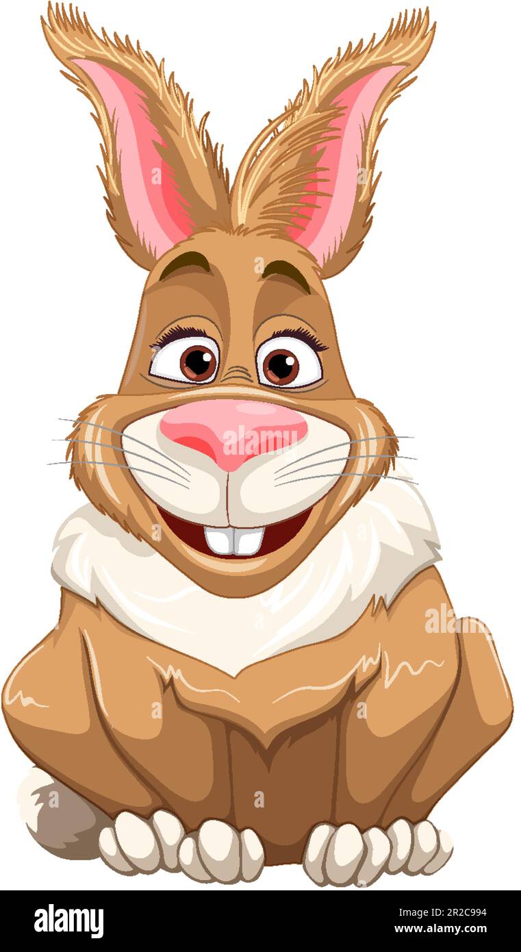 Cute rabbit cartoon character illustration Stock Vector Image & Art - Alamy