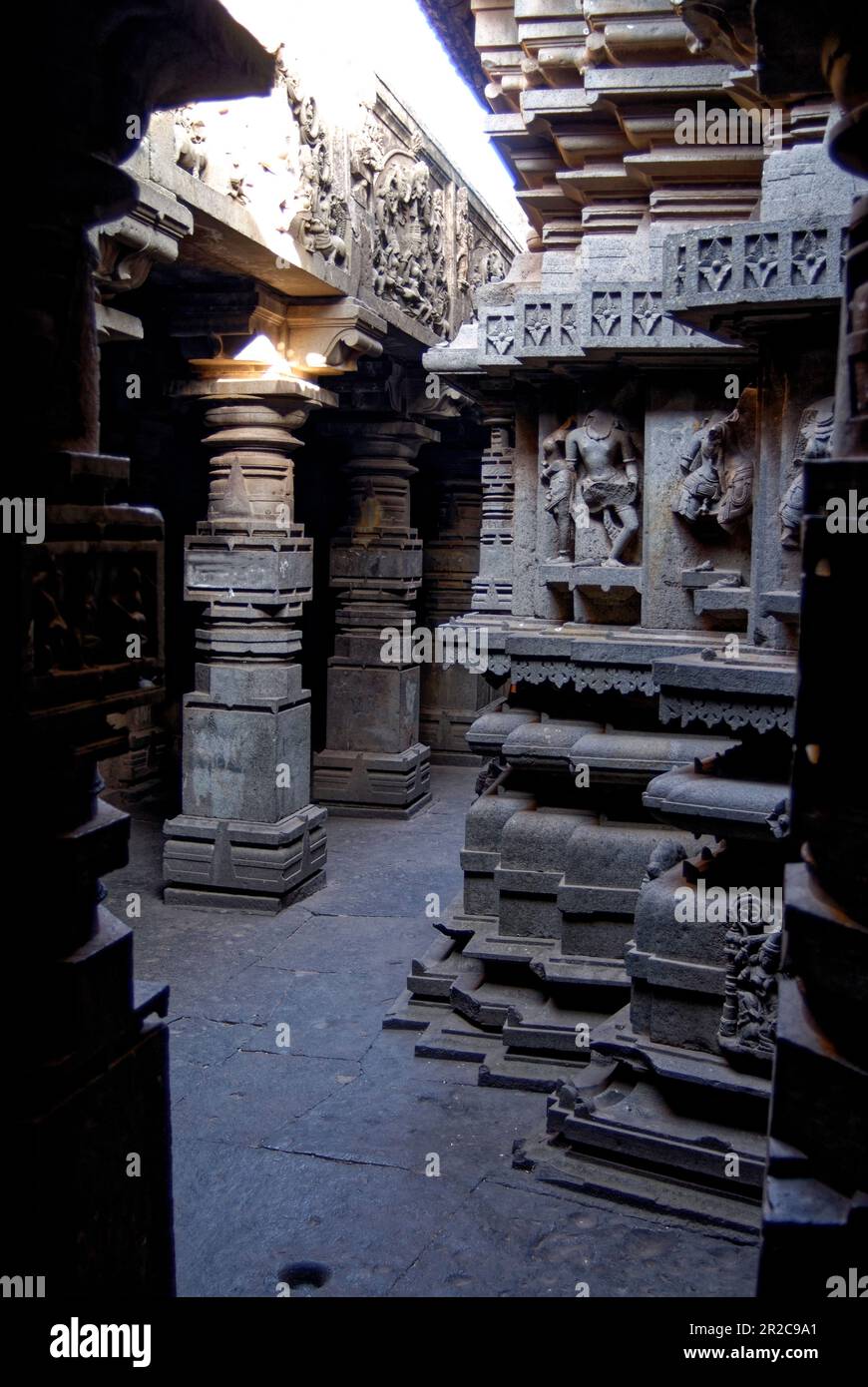 Decorative relief panels carved at Bhuleshvar Temple on small hill of ...
