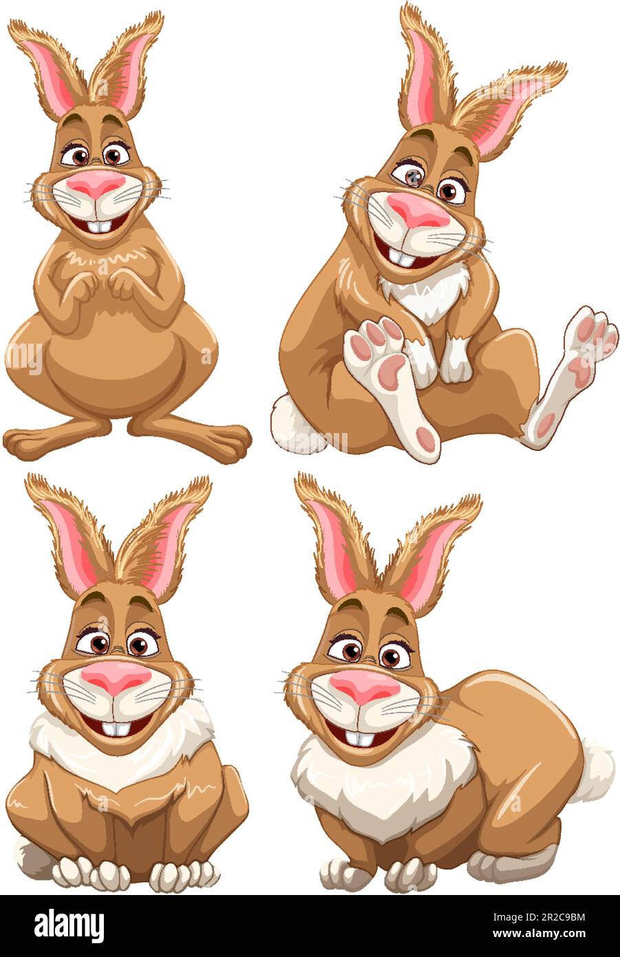 Cute rabbit cartoon character illustration Stock Vector Image & Art - Alamy