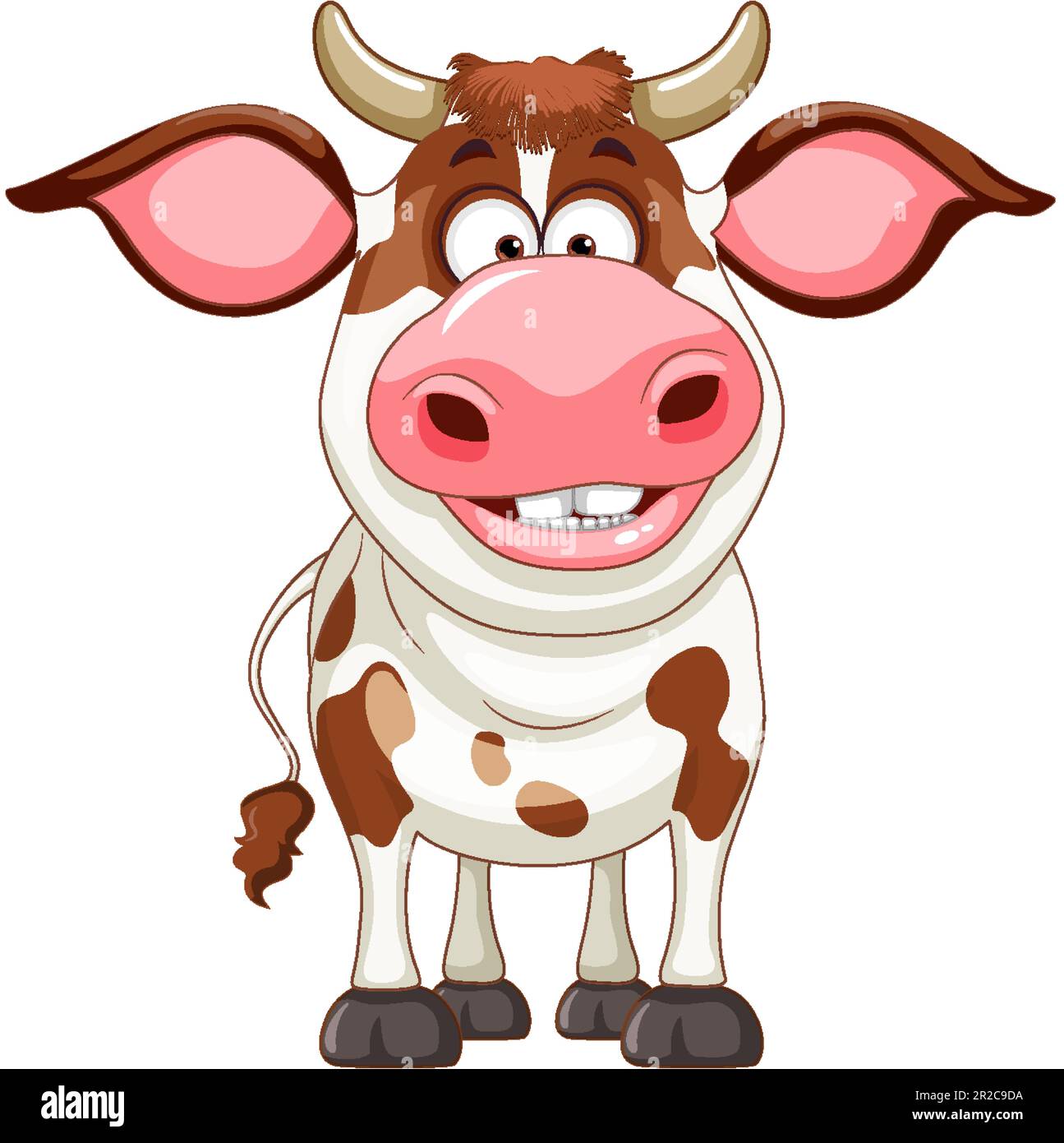 Cute cow cartoon character illustration Stock Vector Image & Art - Alamy
