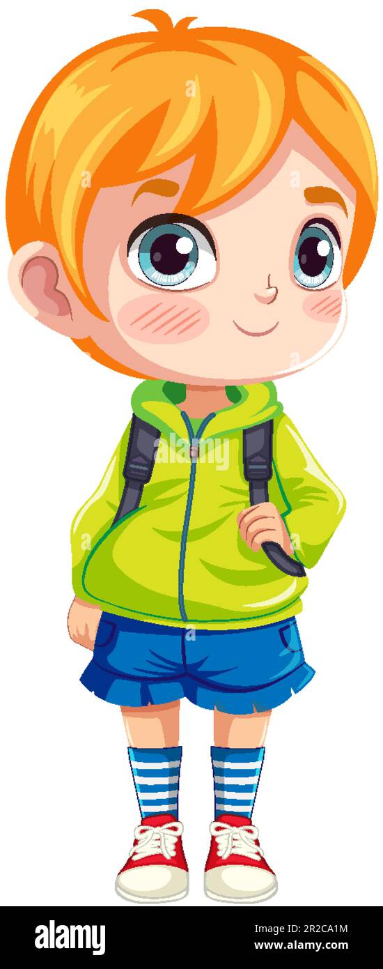 Cute student cartoon character illustration Stock Vector Image & Art ...