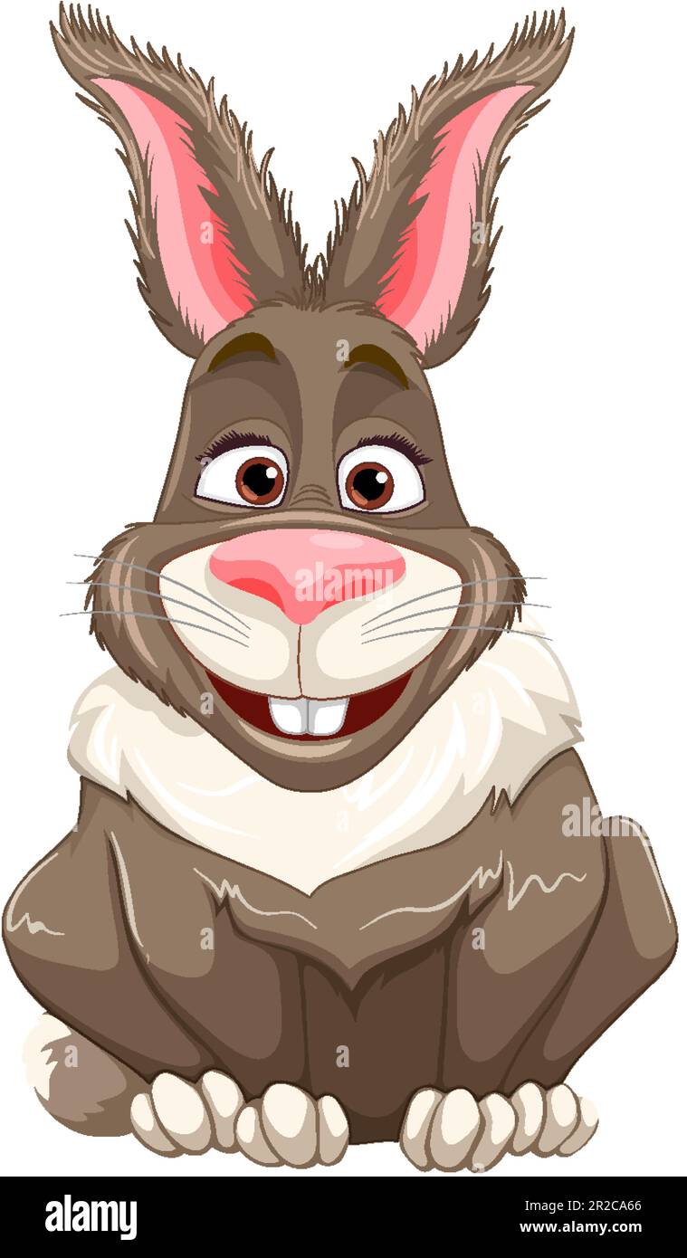Cute rabbit cartoon character illustration Stock Vector Image & Art - Alamy