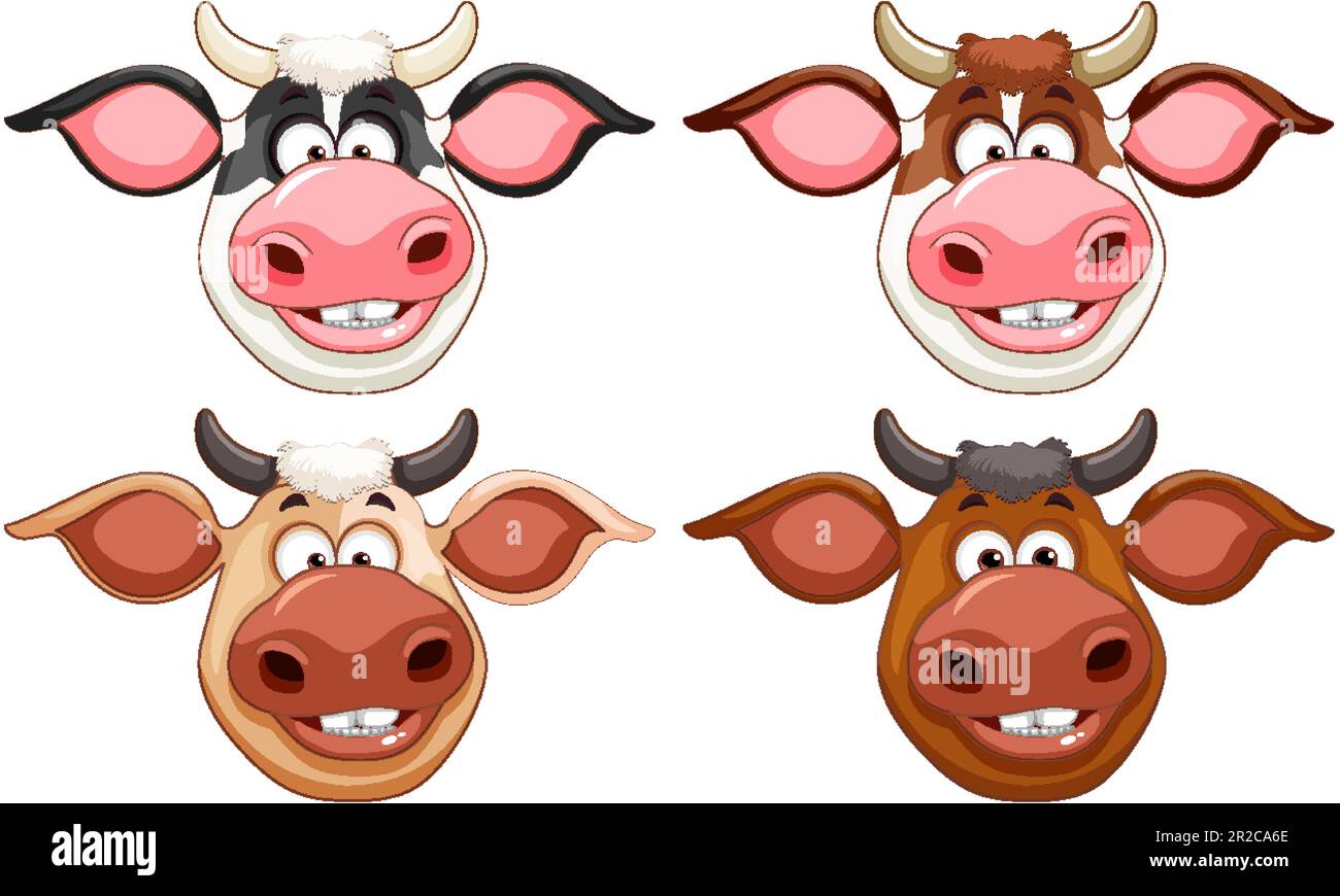 Cute cow cartoon character illustration Stock Vector Image & Art - Alamy