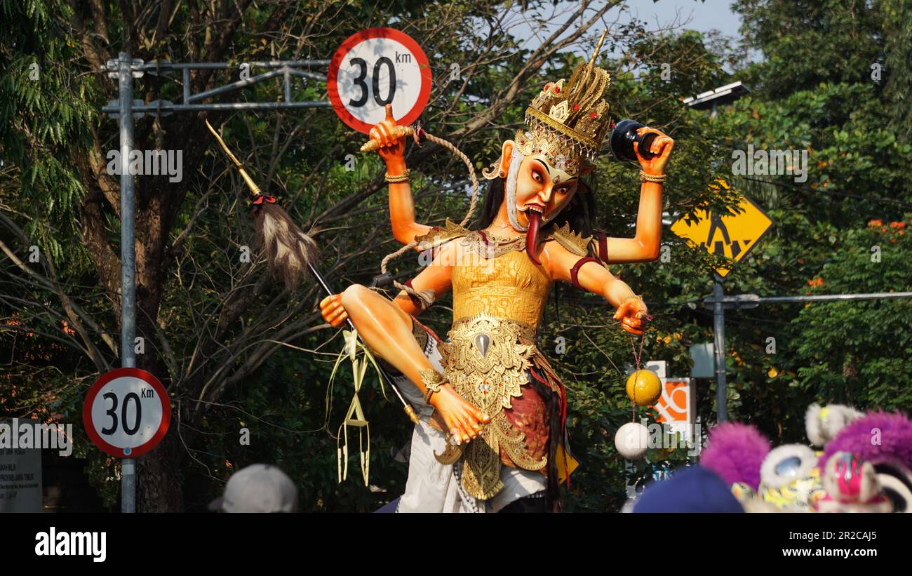 Statue of ogoh-ogoh. Ogoh-ogoh is statue that are paraded during the ...