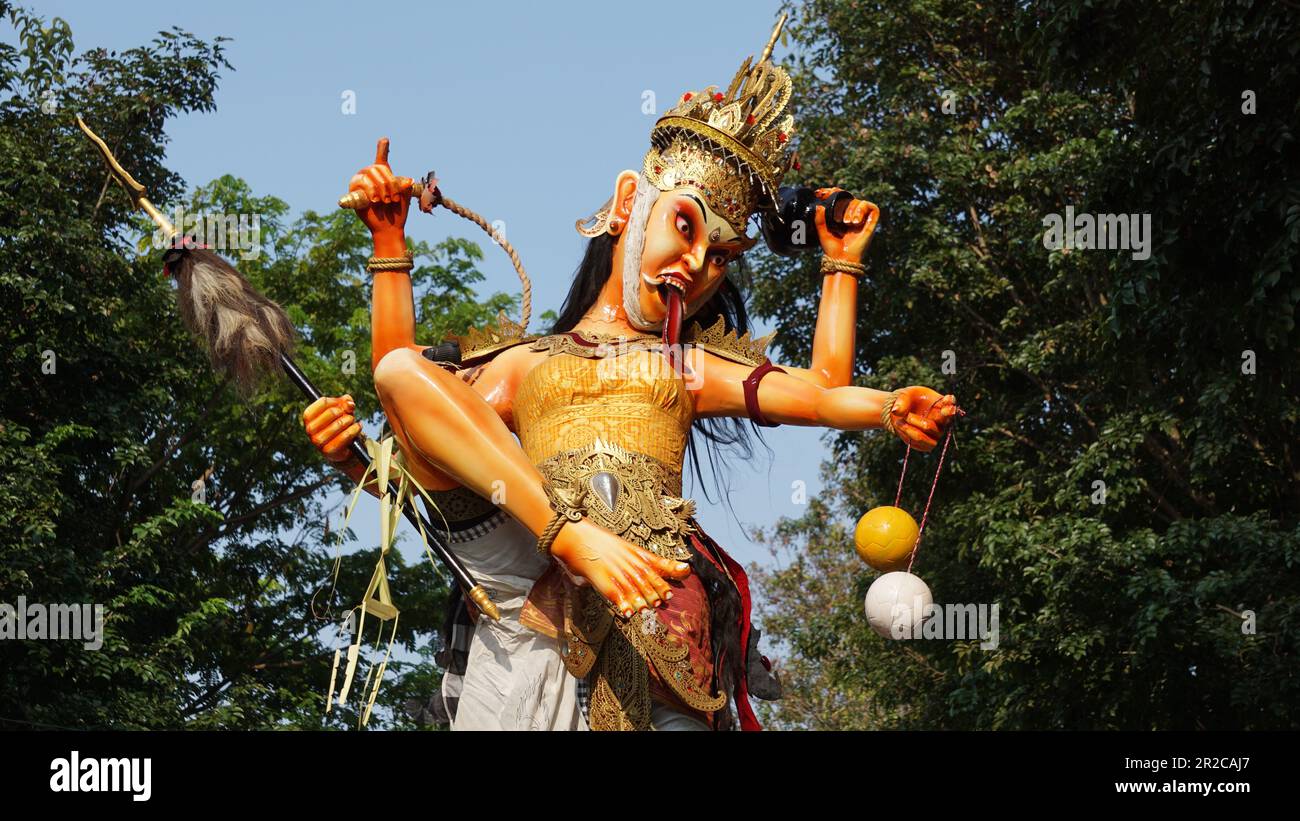 Statue of ogoh-ogoh. Ogoh-ogoh is statue that are paraded during the ...