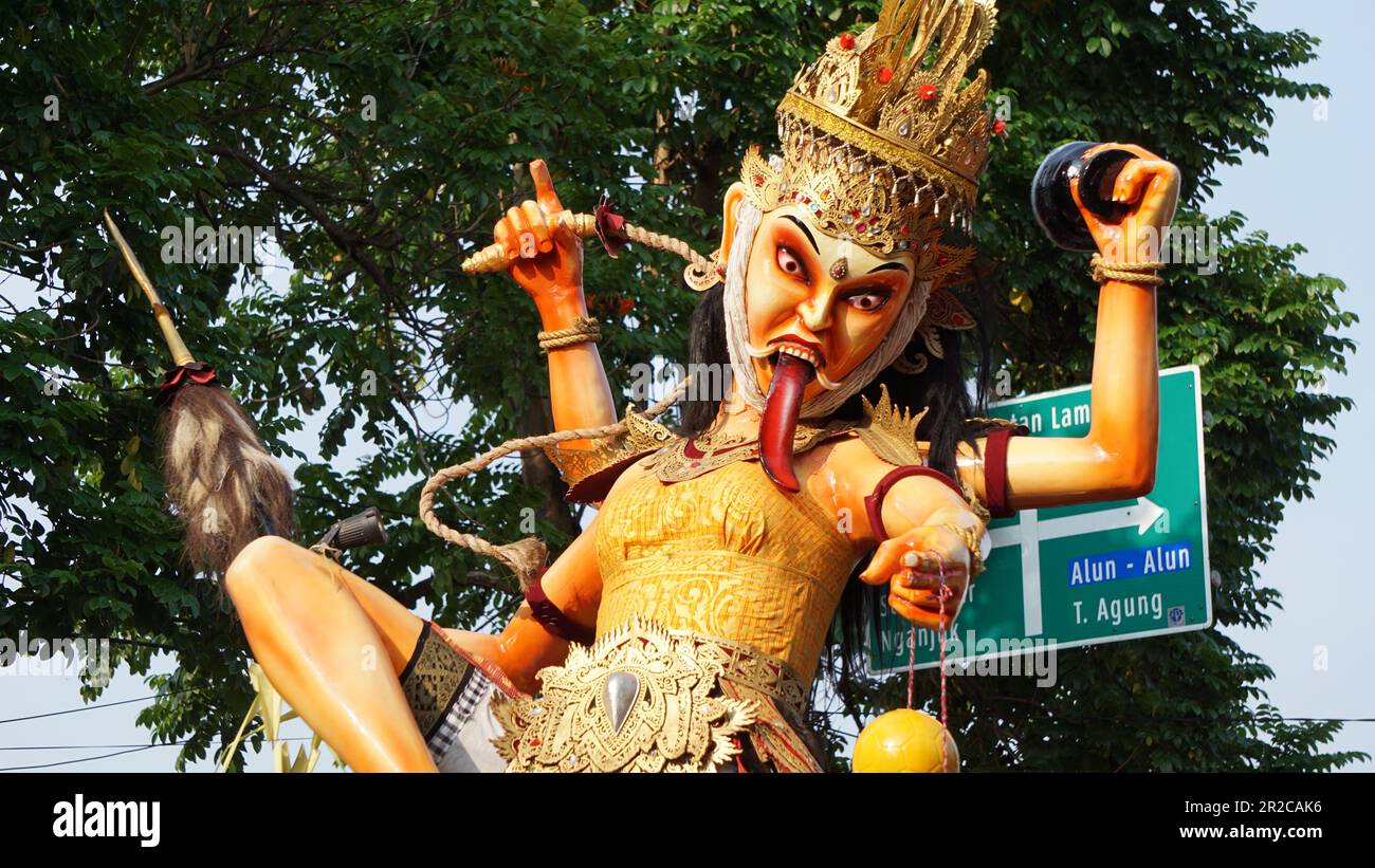 Statue of ogoh-ogoh. Ogoh-ogoh is statue that are paraded during the ...