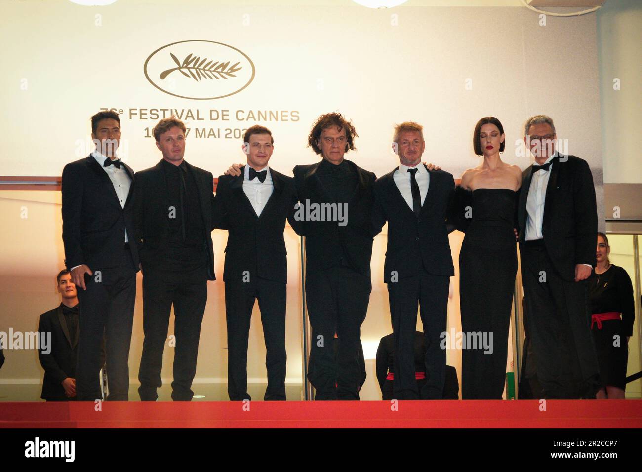 Cannes, France. 19th May, 2023. Warren Goz, Michael Pitt, Tye Sheridan ...