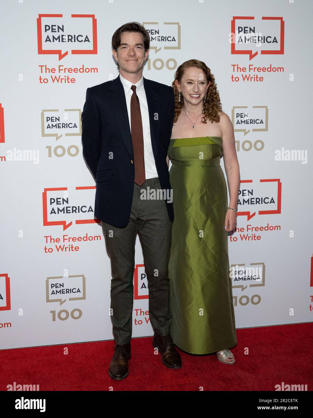 New York, USA. 18th May, 2023. John Mulaney and Suzanne Nossel arrive ...
