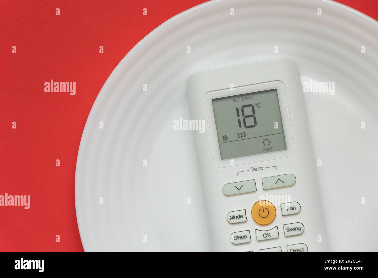 white air conditioner remote control with temperature mode for heat ...