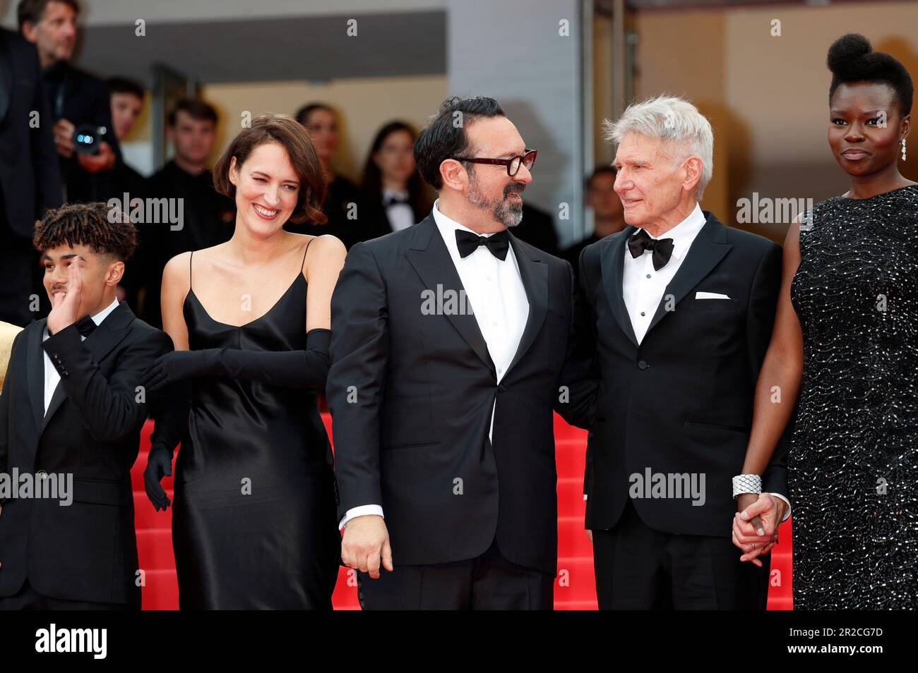 Ethann Isidore, Phoebe Waller-Bridge, James Mangold, Harrison Ford und ...
