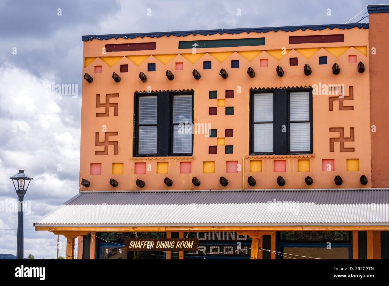 Mountainair, New Mexico - colorful designs at the historic Shaffer ...
