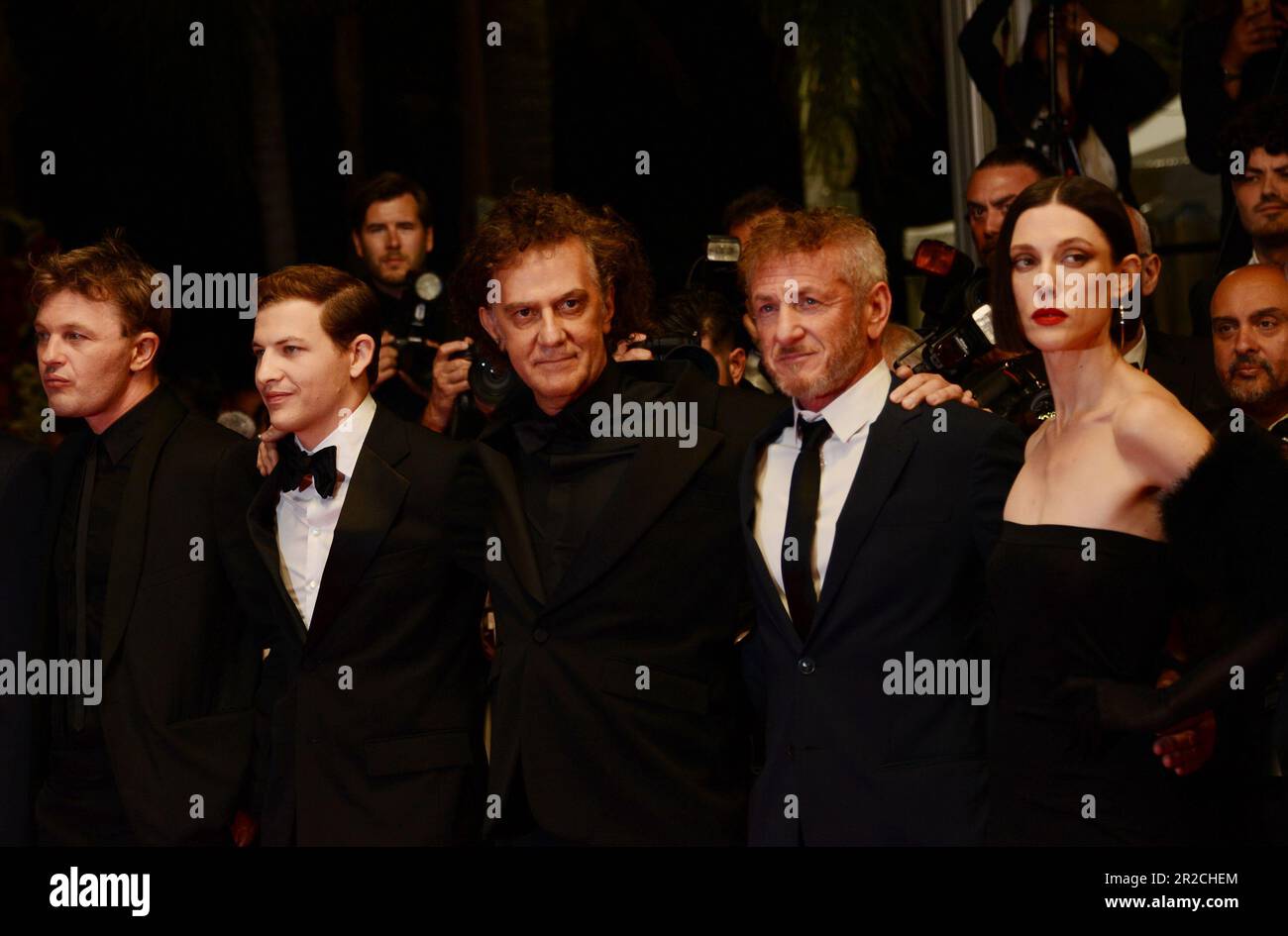 May 18, 2023, CANNES, France: Michael Pitt, Warren Goz, Tye Sheridan ...