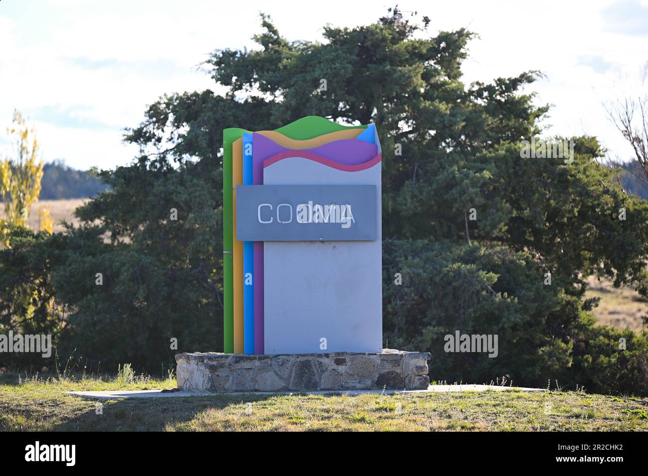 A Cooma town sign is seen in Cooma, NSW, Friday, May 19, 2023. A NSW ...